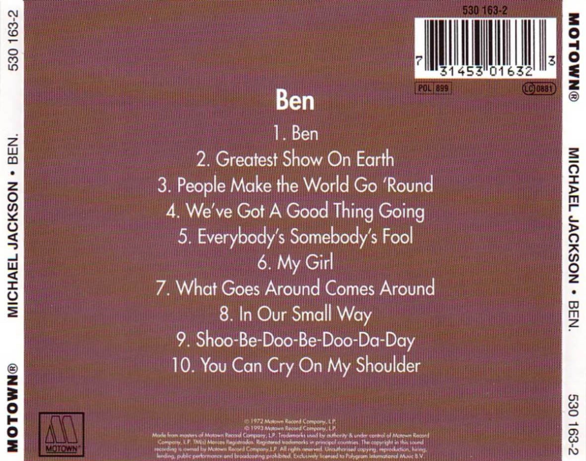 Michael Jackson Ben : Back | CD Covers | Cover Century | Over 1.000.000 ...